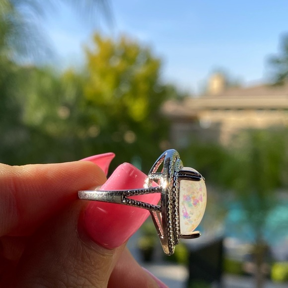 Jewelry | New Sterling Silver Fire Opal Oval Cut Ring | Poshmark